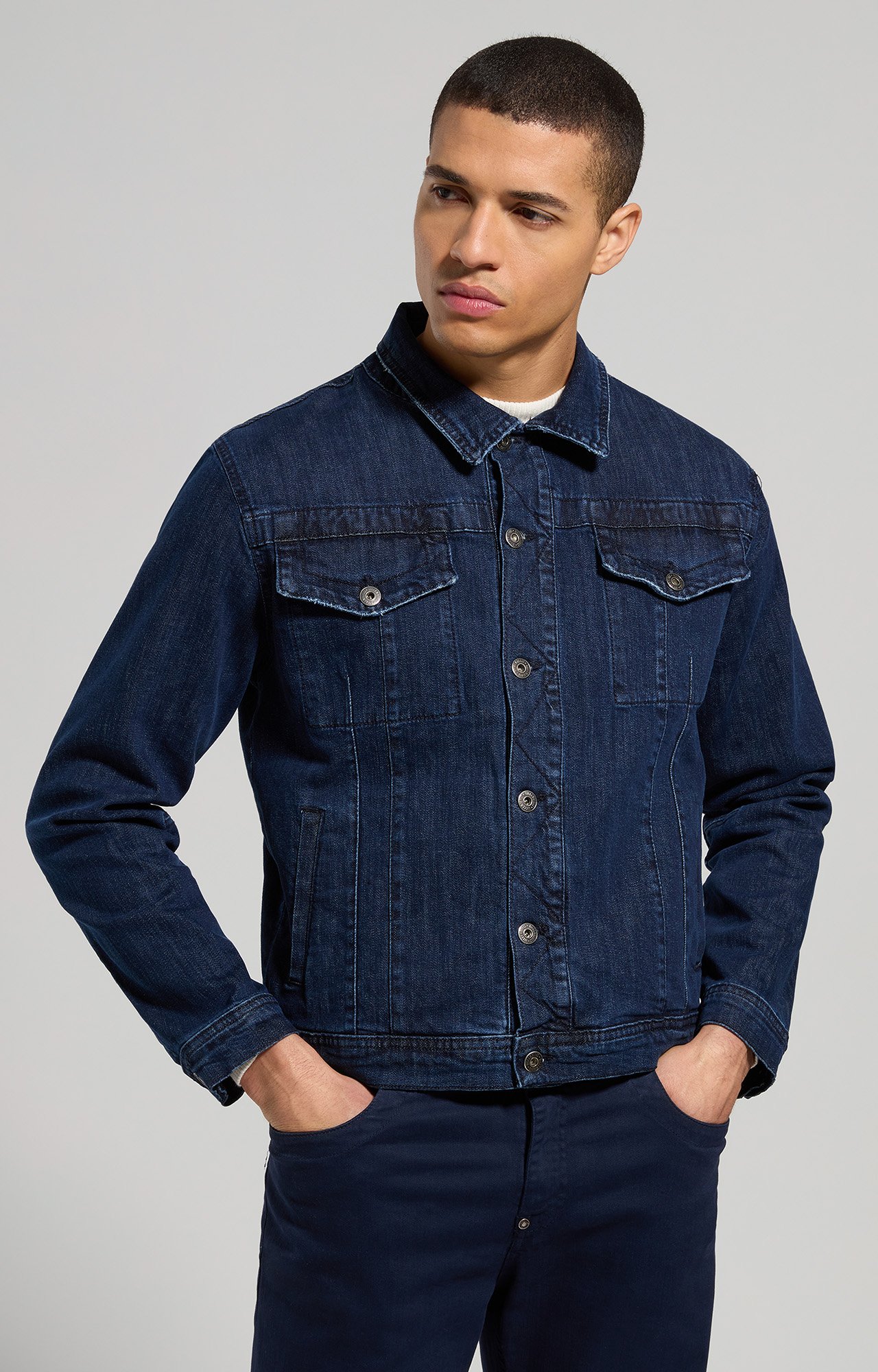 Men's slim fit denim jacket | Bikkembergs