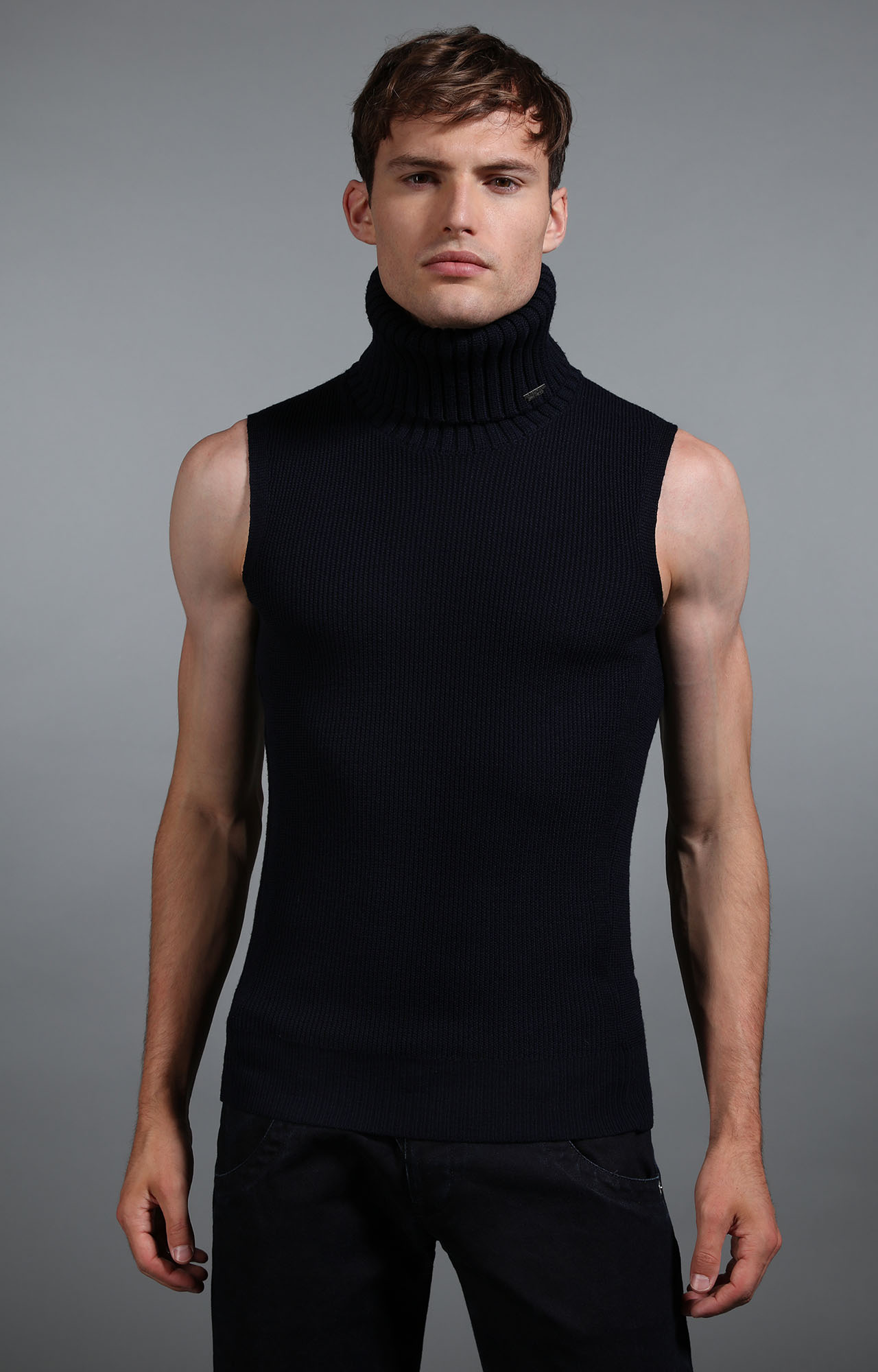 Blue Men's sleeveless turtleneck | Bikkembergs