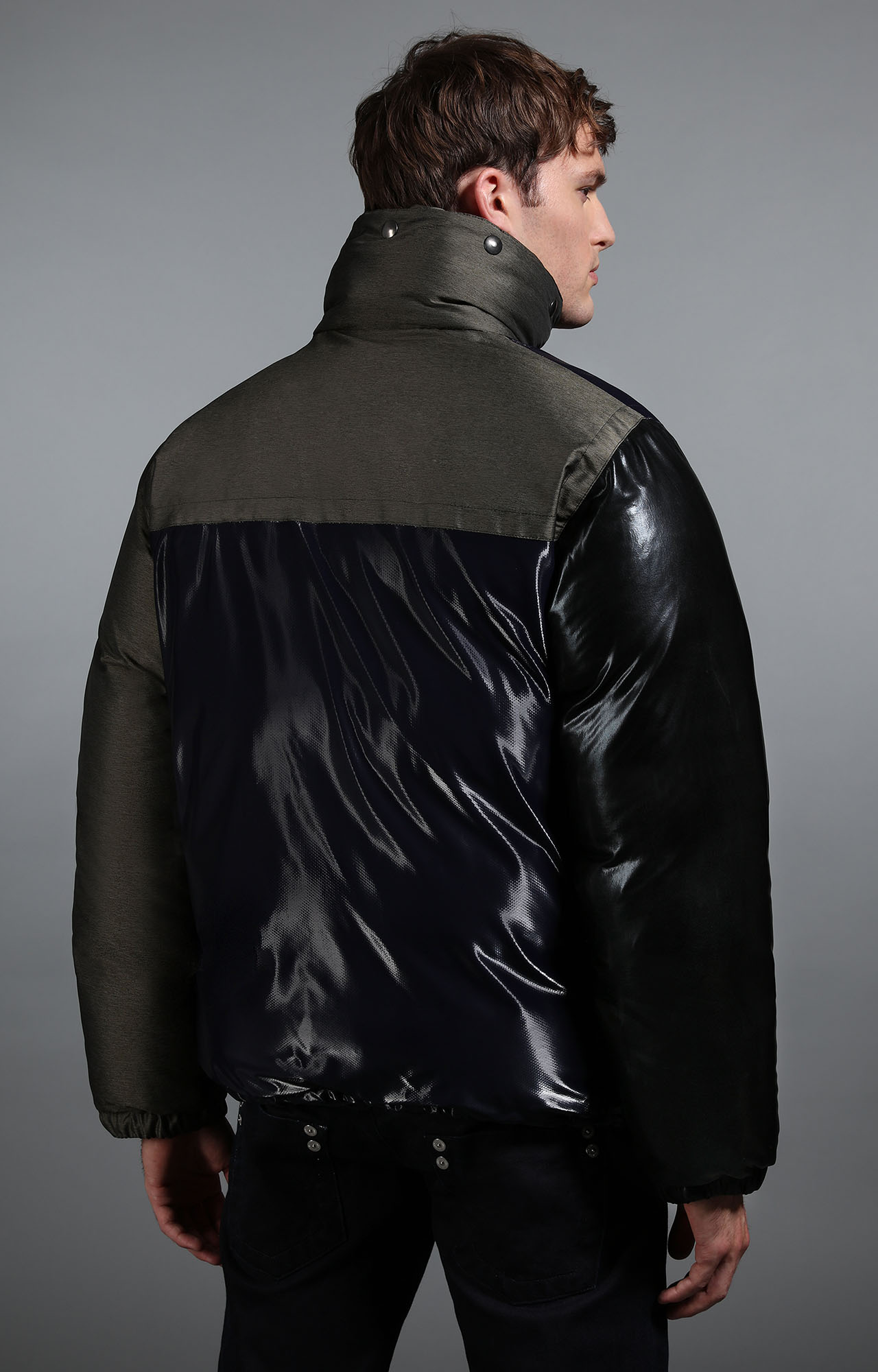 Green Men's shiny padded jacket | Bikkembergs