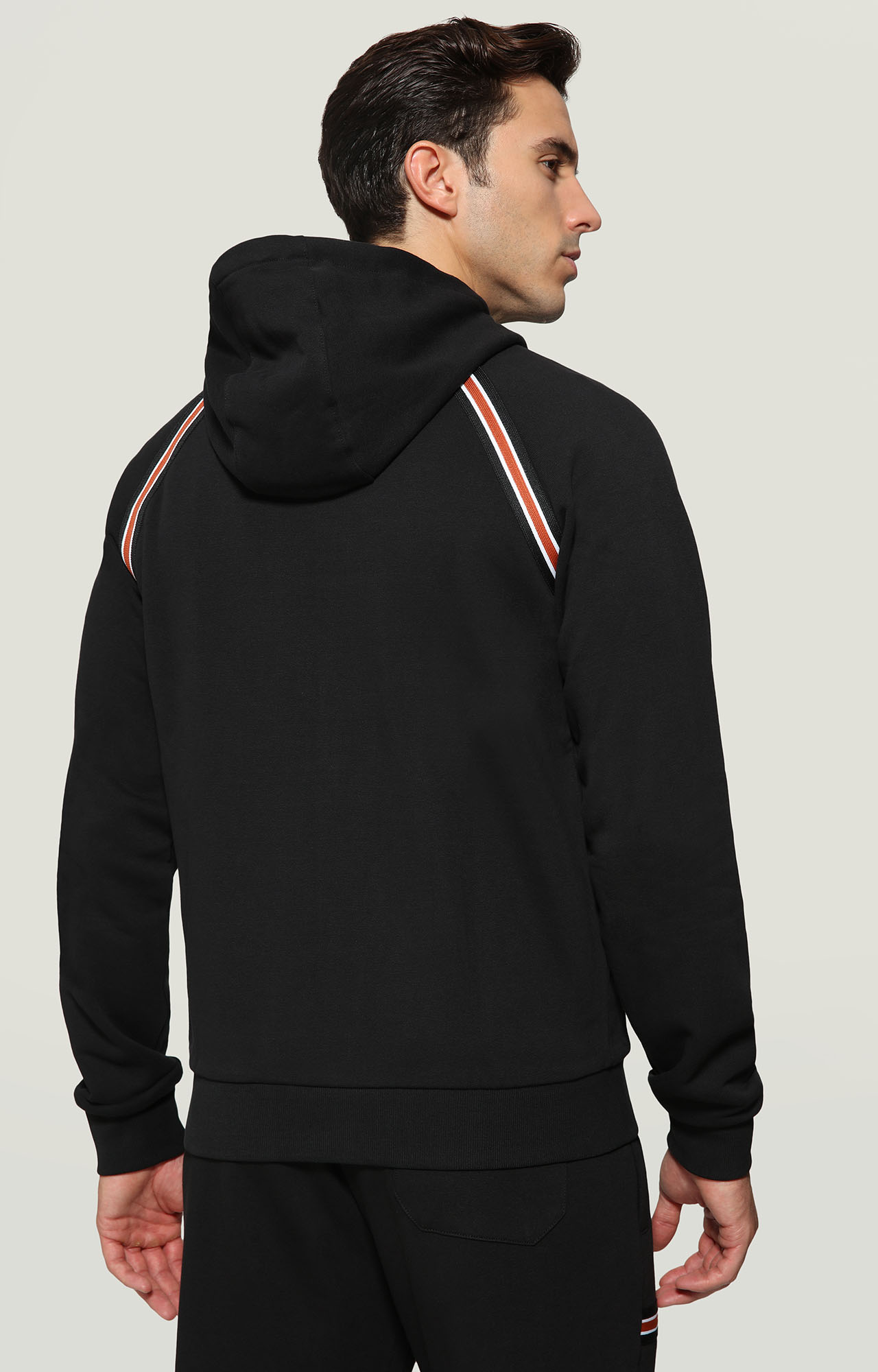 Bikkembergs men's sweatshirt with applique bands | BLACK | Bikkembergs