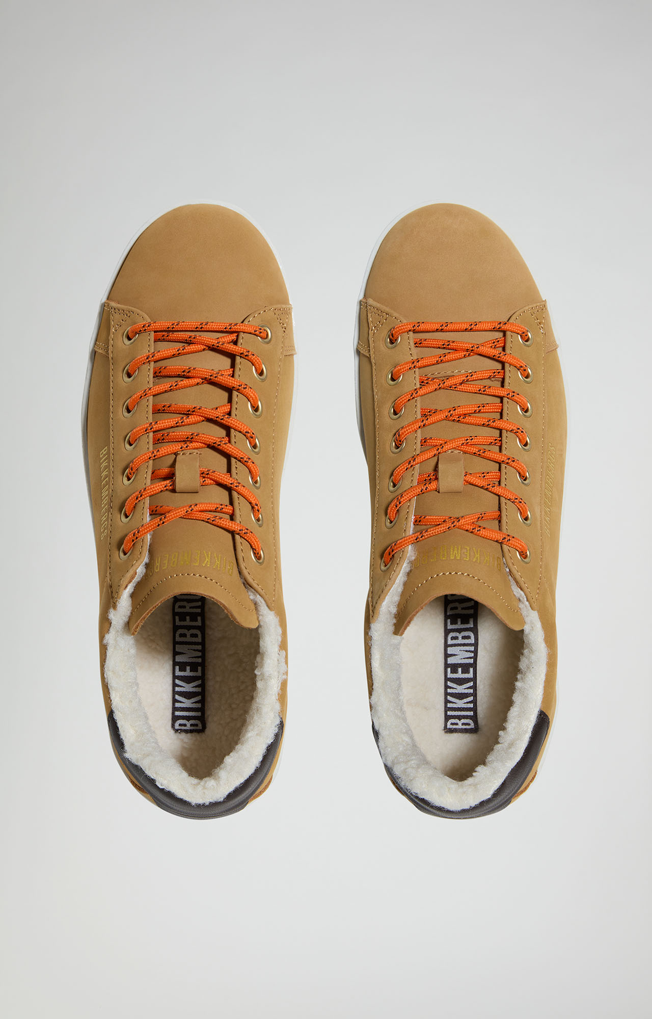 Recoba M men's honey sneakers with eco fur | Bikkembergs