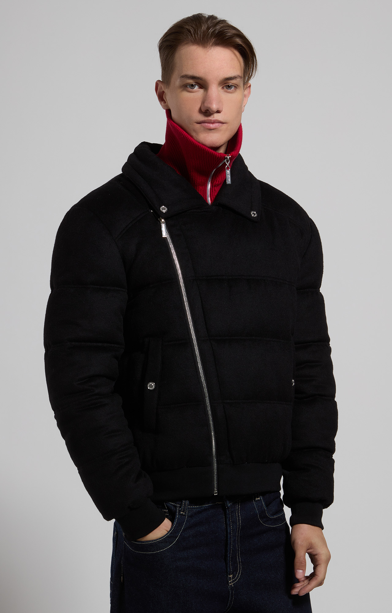 Men’s quilted wool jacket | Bikkembergs