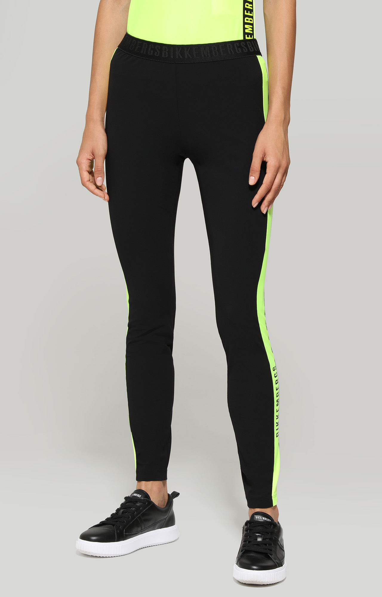 Leggings fitness in lycra | YELLOW | Bikkembergs