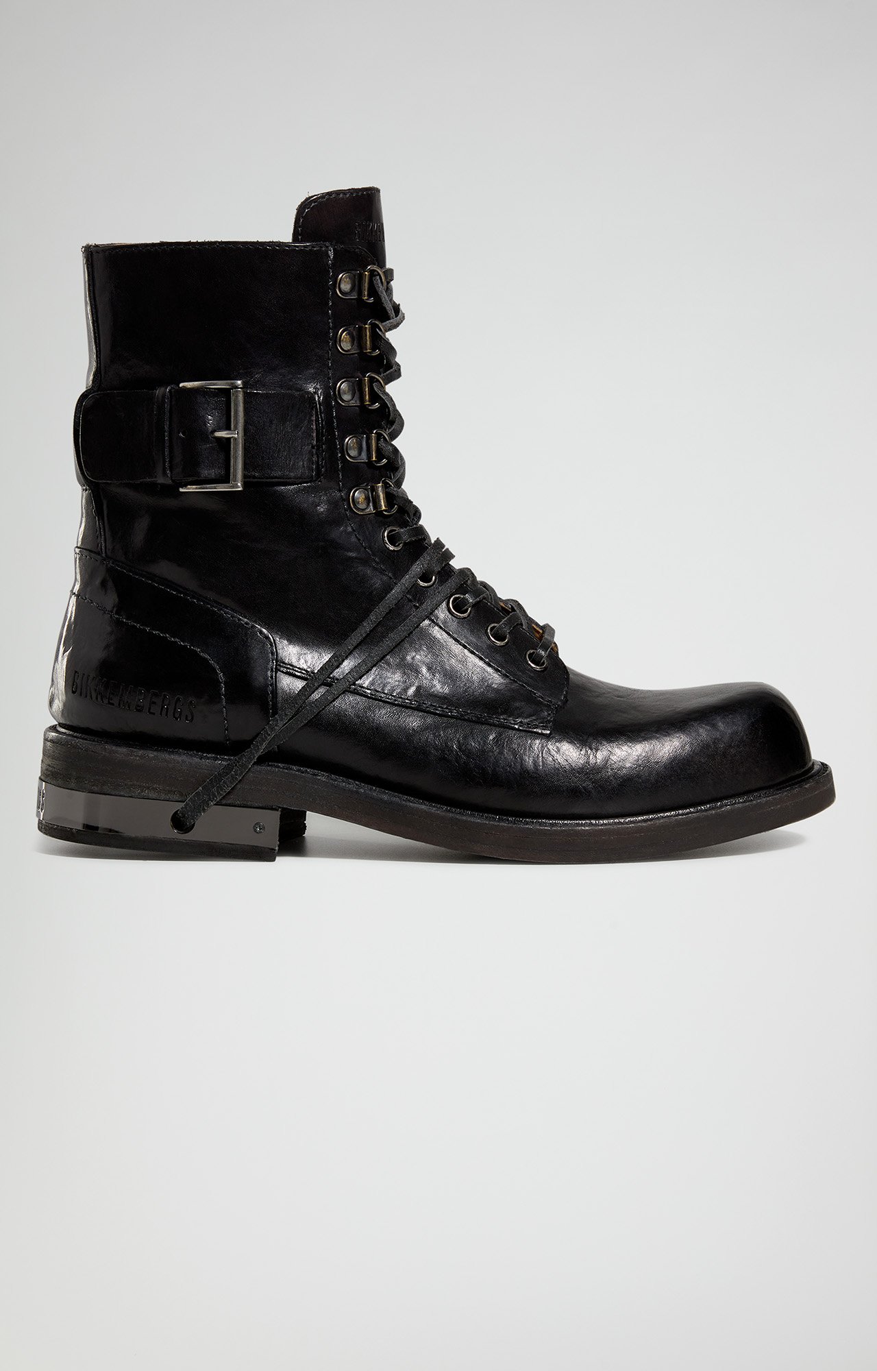 Men's Leather Boots with Ankle Strap - Met Hole | Bikkembergs